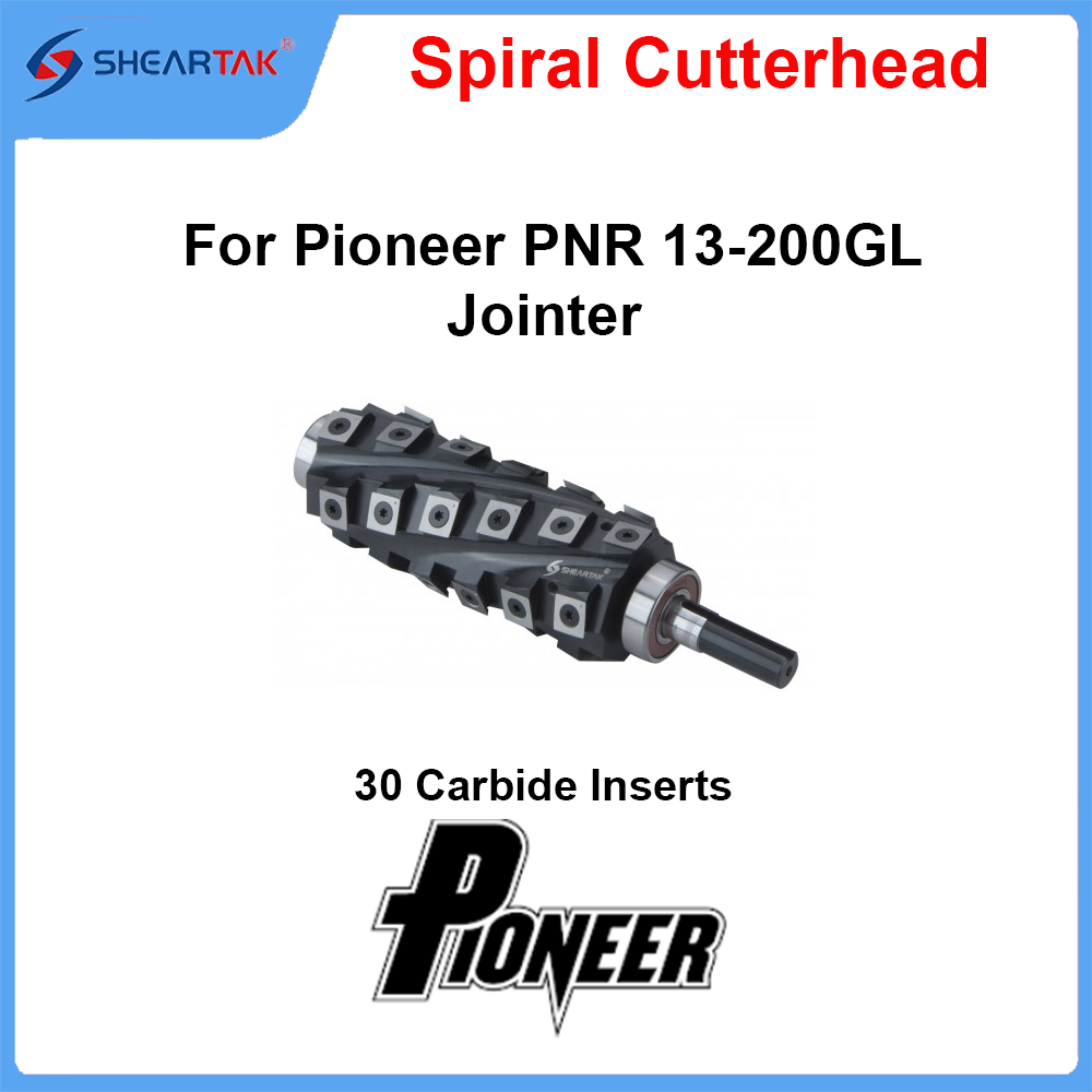 Sheartak Spiral Cutter head for Pioneer PNR 13-200GL 8" Jointer