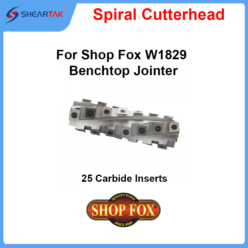 Spiral Cutterhead for Shop Fox W1829 Benchtop